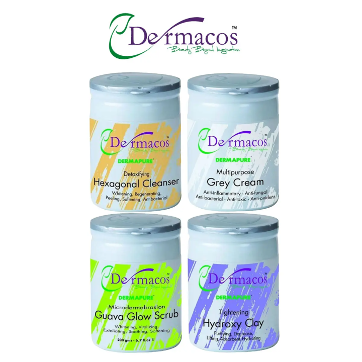 Dermacos Facial Jars (200ml Each) Pack of 4 | Daraz.pk