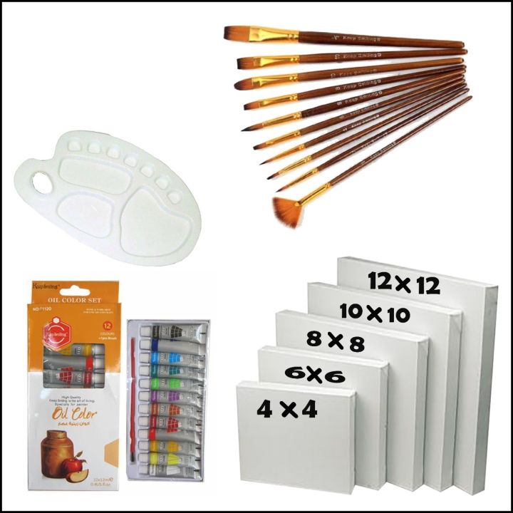 28 Pcs/Set Keep Smiling Value Pack For Artist - Canvases, Oil Color ...