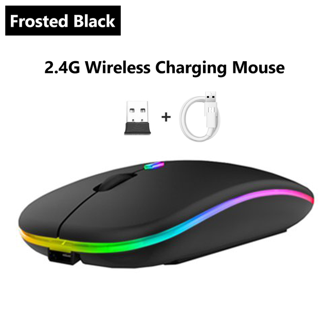 Wireless Mouse Bluetooth RGB Rechargeable Mouses Wireless Computer ...