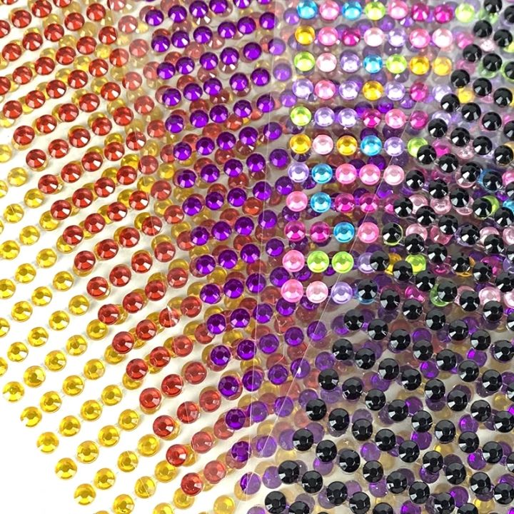 Self Adhesive Crystal Rhinestone Stickers Mobile Phone Car Art Craft ...