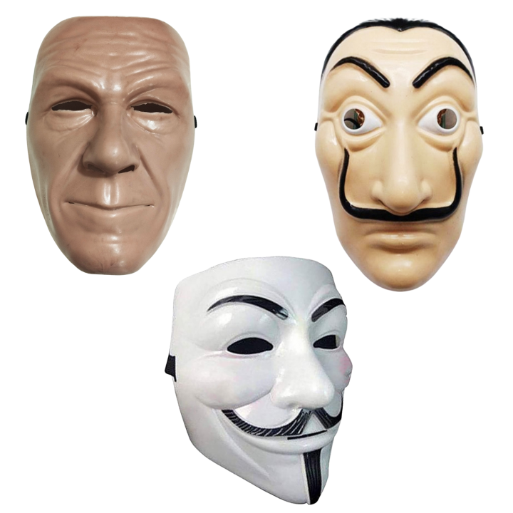 Realistic & Iconic Masks Set – Pack of 3 – Perfect for Halloween ...