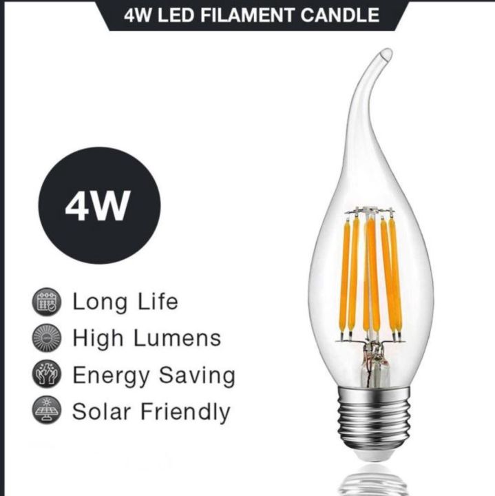 Filament LED Candle Bulb | 4 Watt Filament Candle Bulb | Retro Lamp ...