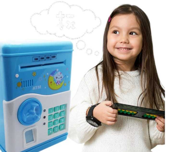 Laege Size Fingerprint ATM For Kids Playing Activity | Biometric SAVING ...