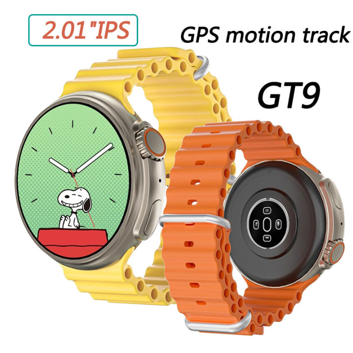 GT9 Smart Watch – Big Display & Wireless Charger Round Screen Smart ...