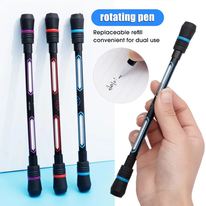 0.5mm Finger Funny Rotating Ballpoint Gel Pen for Kids Students ...