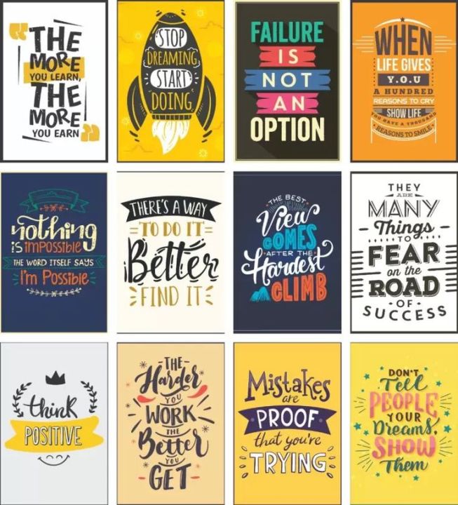 Pack of 12 - Motivational Stickers for Class Room - Teacher Reward ...