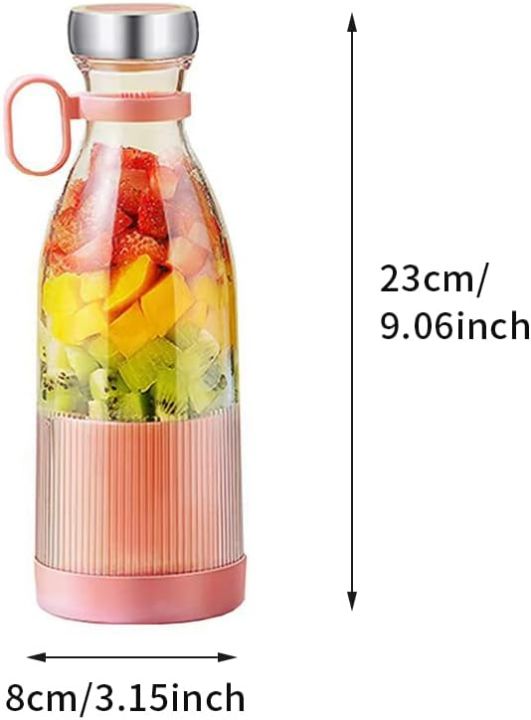 Portable Blender, 350ML USB Rechargeable Mini Personal Blender ...