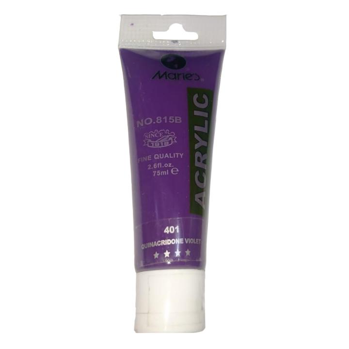 Marie's 75ml Acrylic Colors Paint Tubes-401 Quinacridone Violet | Daraz.pk