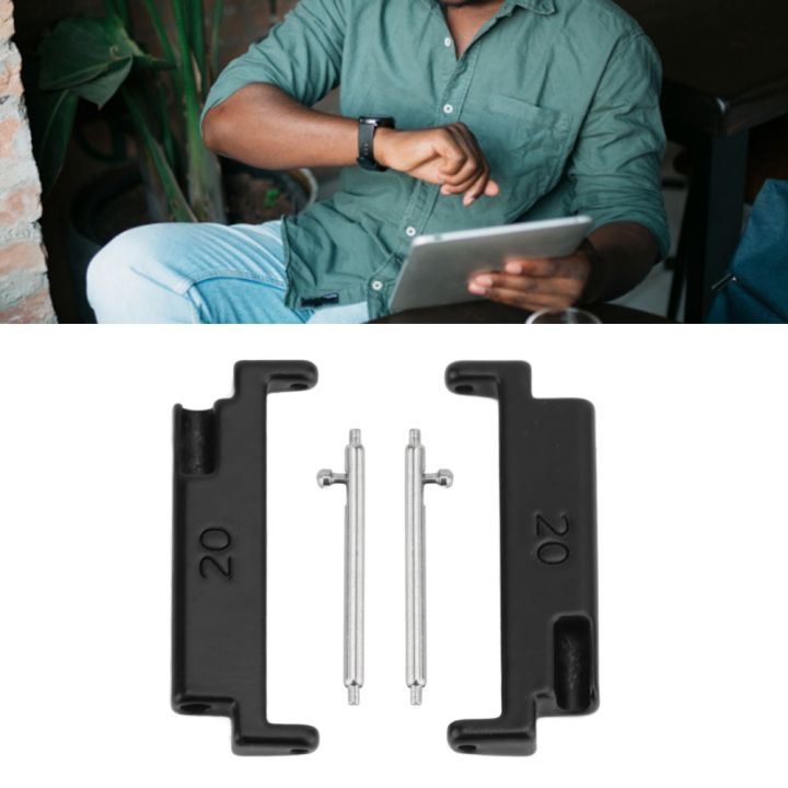 Professional Black Color Watch Band Adapter 20 To 22mm Metal Material ...