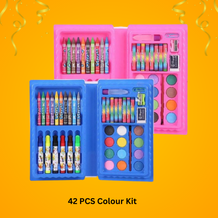 42 PCS Colour Kit Colour Box for Kids Multi Colouring Kit/Set With ...