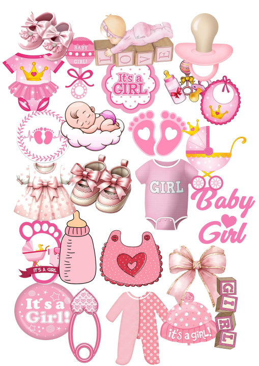 Pack Of 25 Sticker New Baby Born Baby Girl Sticker New Born sticker ...