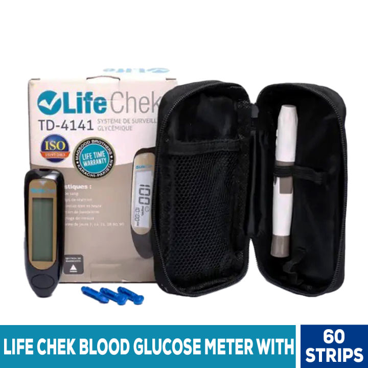 Life Care Life Chek Blood Glucose Monitoring System Meter with 60 Test ...