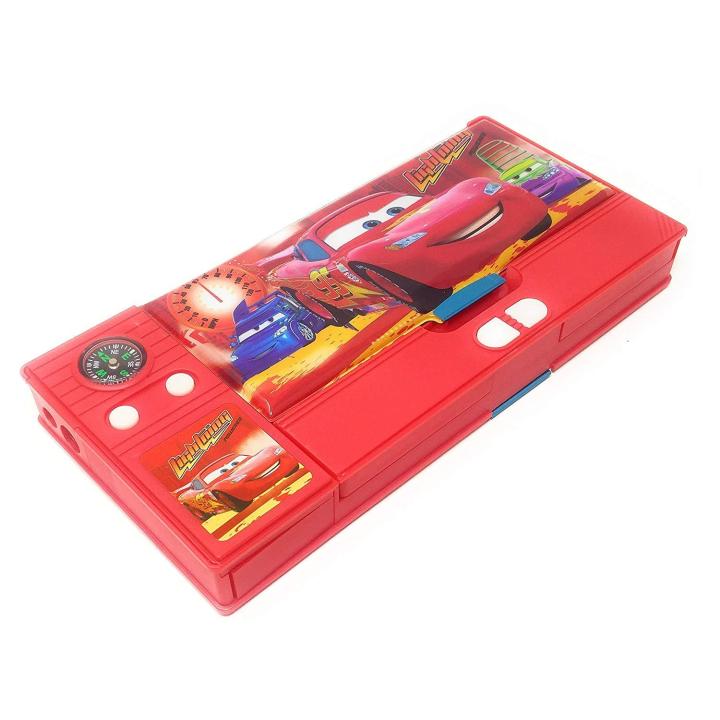 Dual Side Magnetic Multifunctional Cartoon Printed Pencil Box with LED ...