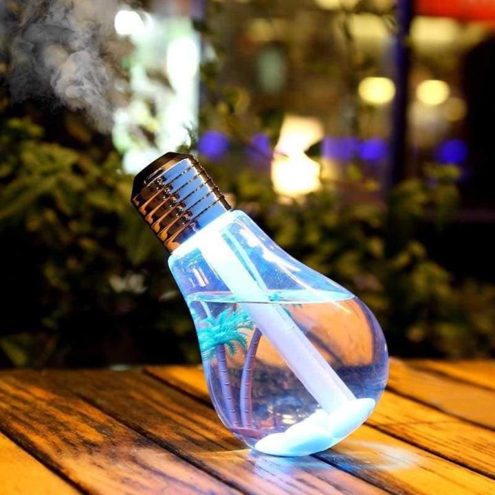 Bulb Humidifier ( With Colorful Changing LED Lights ) | Daraz.pk