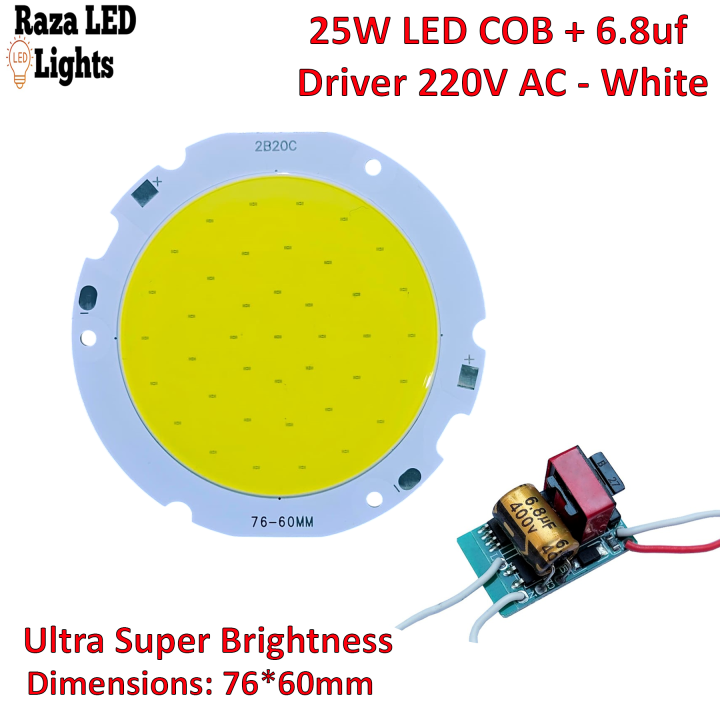 25W LED Light COB + 6.8uf Driver Integrated Lamp High Power 220V Bulbs ...