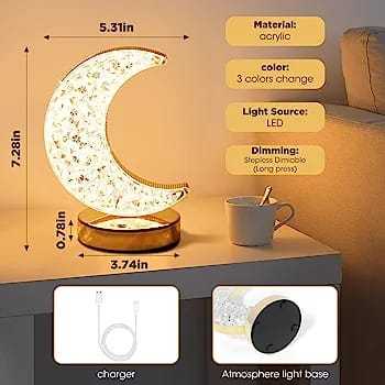 1pc Led Moon Shape Touch Sensor Night Light | Daraz.pk
