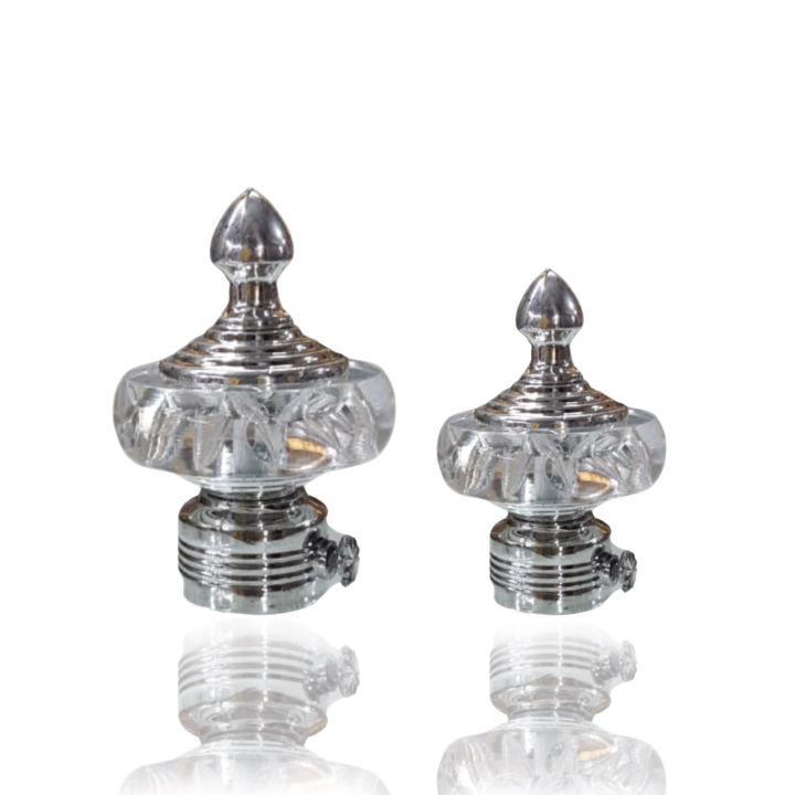 Premium Curtain Rod End Stopper Pair - 25mm Round & Flower Shape ...
