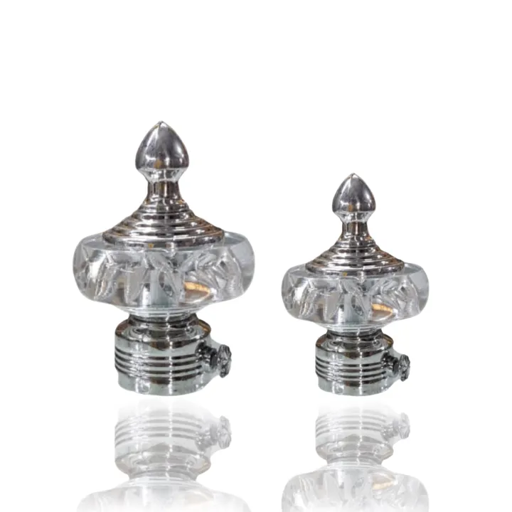 Premium Curtain Rod End Stopper Pair - 25mm Round & Flower Shape ...