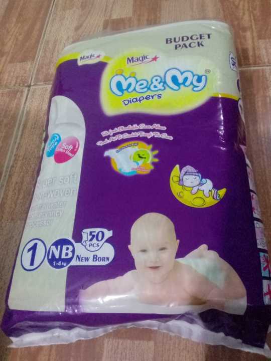 Me & My Diapers Economy Newborn 50 Pcs | Daraz.pk