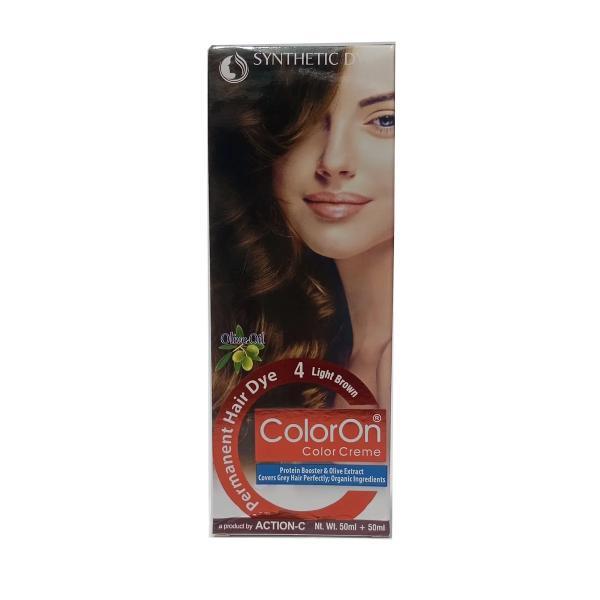 ColorOn Synthetic Dye Hair Permanent Hair Color - Shade 4 (Light Brown ...