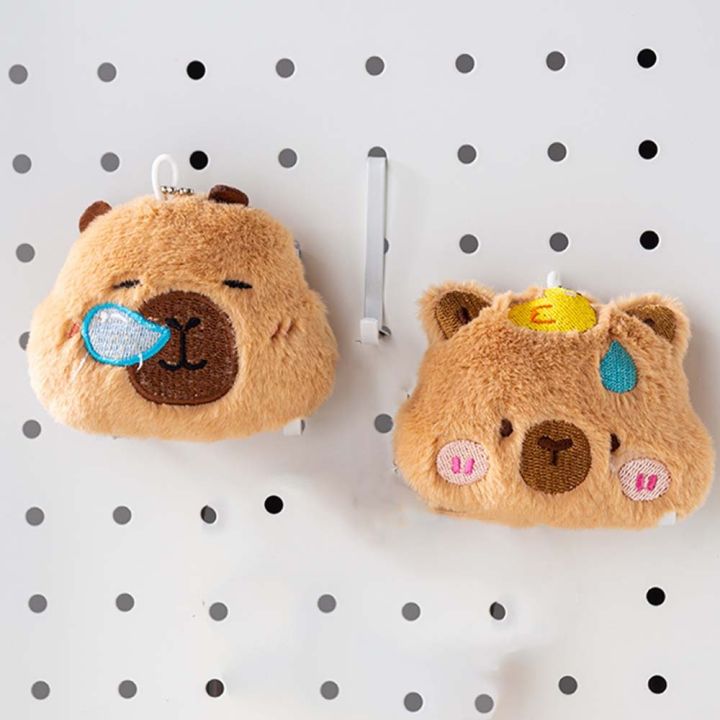 Bag Hanging Squinting Capybara Plush Keychain Beeping Blinking Capybara ...