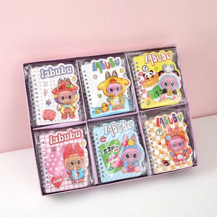 Cute Cartoon Labubu Notebook Portable Pocket Student Stationery A7 Coil ...