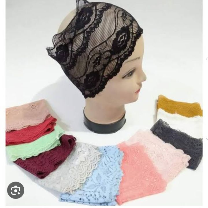 pack of multi colours Net tube band hijab Cap for women | Daraz.pk