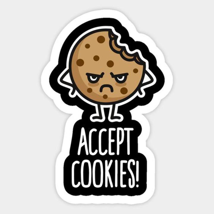 Accept Cookies Sticker - 3 inch x 2 inch - Sticker for Laptop - Sticker ...