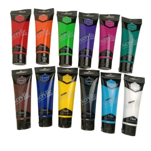 Keep Smiling 75ml Acrylic Colors Paint Tubes | Acrylic Paints for ...