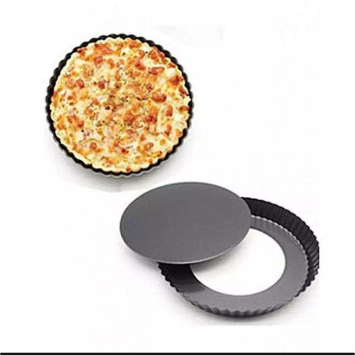 NON-STICK round tart pan 10" inch-black | Daraz.pk