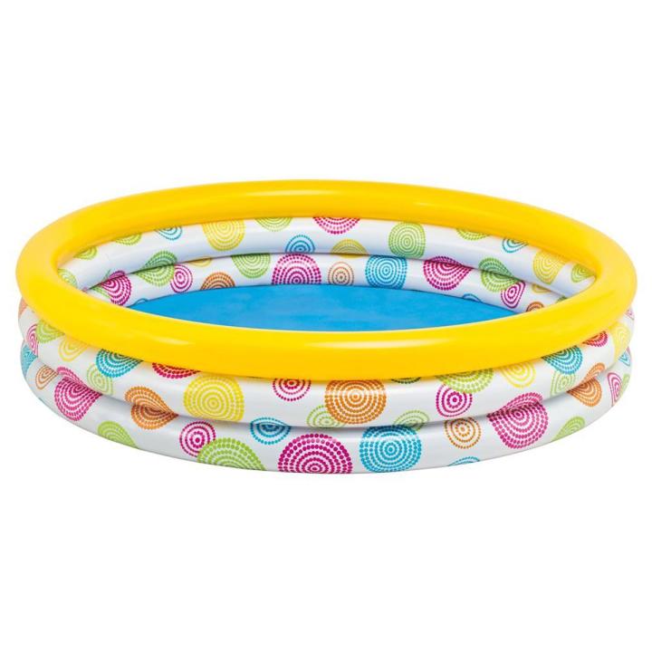 Intex 58439 Inflatable Bathtub Geometry Three Ring Baby Swimming Pool ...
