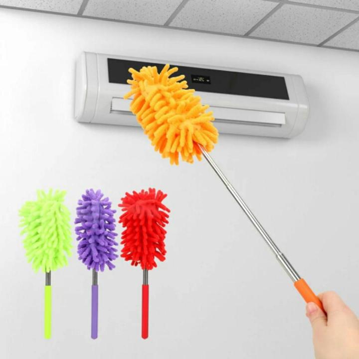 Telescopic Microfiber Wall Duster Cleaning Brush Feather Microfiber ...