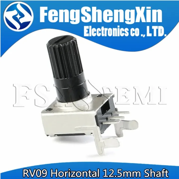 10PCS RV09 Horizontal 12.5mm Shaft 1K 2K 5K 10K 20K 50K 100K 1M 0932 ...