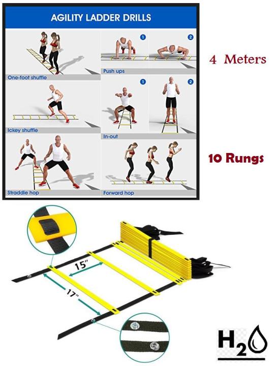 Agility Ladder 4 Meters Football training agility ladder 10 rungs ...