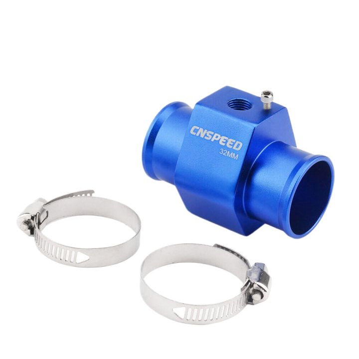Car Automotive Water Temperature Gauge Joint Pipe Sensor Adapter Blue ...