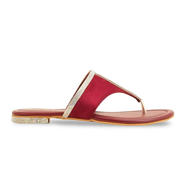 Stylo Maroon Formal Chappal FR0558 Chappals For Women / Women Chappals ...