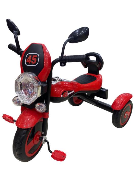 Sports Bike Style Kids Tricycle | 3-Wheel Ride-On Motorcycle for ...