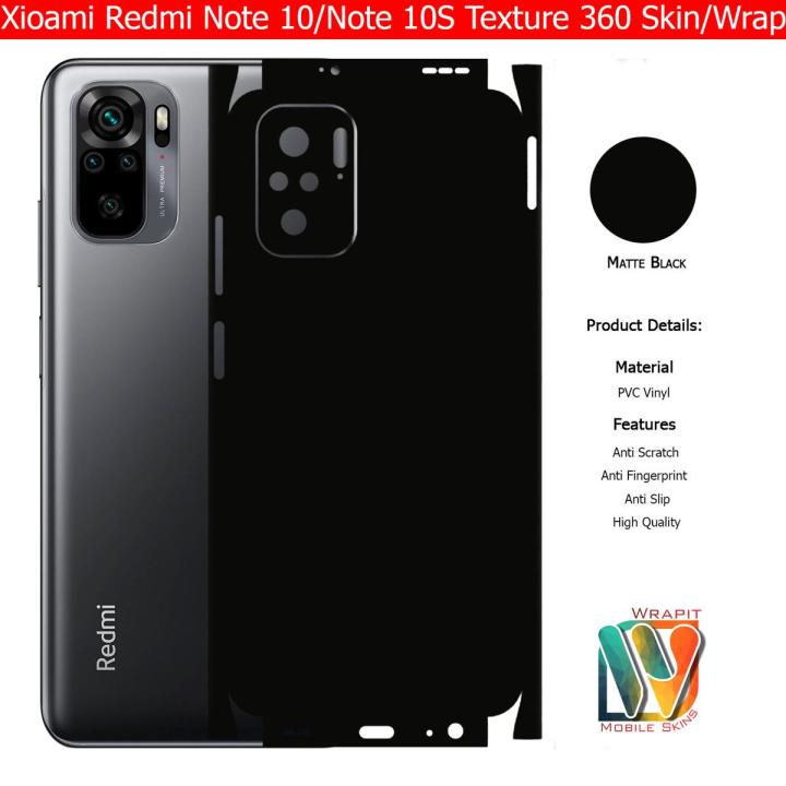 Xiaomi Redmi Note 10 / Note 10S Skin / Wrap 360 Protection Carbon fiber ...