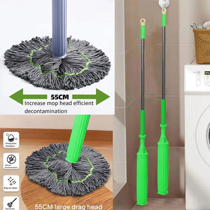 2 in 1 Dehydrated Mop for Home Cleaning, 360 Degree Rotating Attachment ...