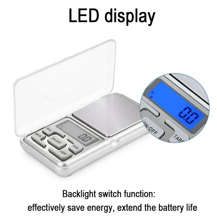 Mini LCD Digital Pocket Scale - portable Weight Gram Jewelry Electronic ...