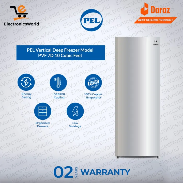 PEL Vertical Freezer | Model PVF– 7D | Big Size | Fast Freezing | Food ...