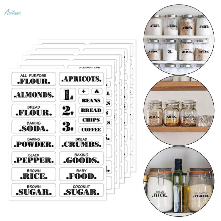 Pantry Label Stickers Containers Kitchen Organization and Storage ...