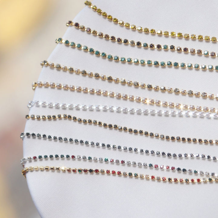 ins sweet Japanese style nail claw diamond chain and super flash ...