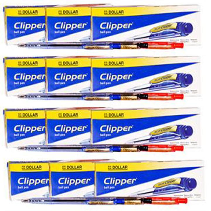 Dollar Clipper Ball Pen Multi Color Art # BPCLF (12 Pcs) | Daraz.pk