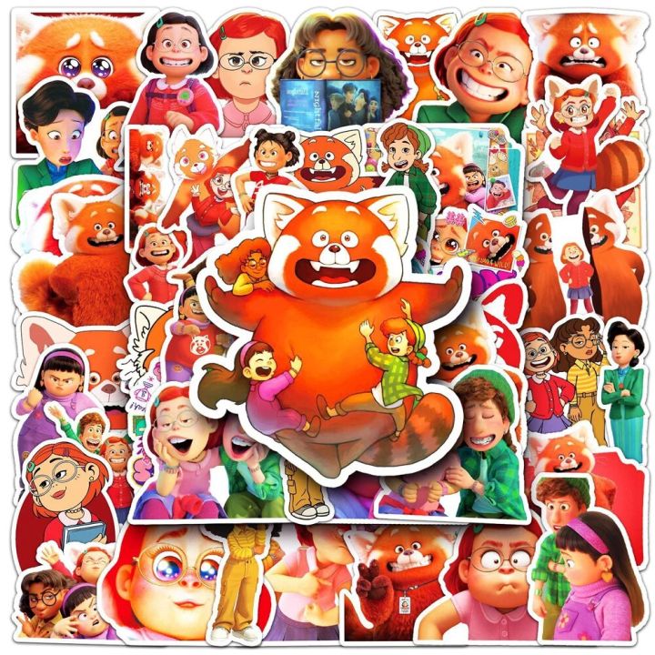 10/30/50pcs Disney Movie Turning Red Cartoon Anime Stickers Decal Kid ...