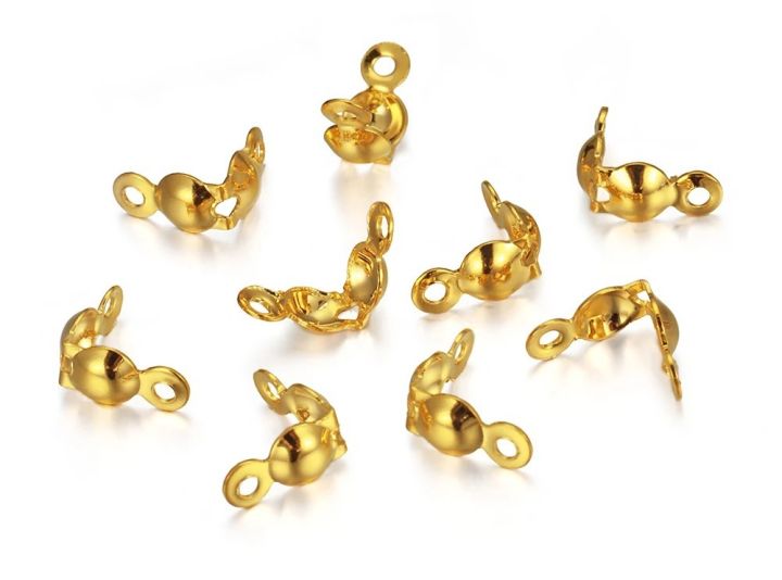 500/100 Pcs Ball-End Clasp Chain Connectors – Crimp Bead Cap Connectors ...