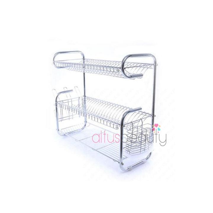 Chromed iron Plate Rack 3 Tier G Shape | Daraz.pk