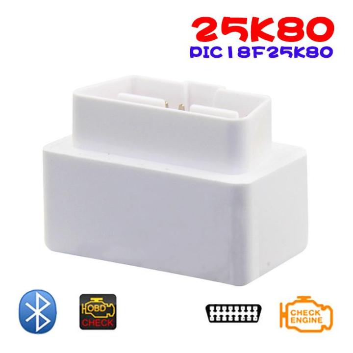ELM327 V1.5 White Bluetooth OBD 25K80 Auto Car OBD2 Diagnostic ...