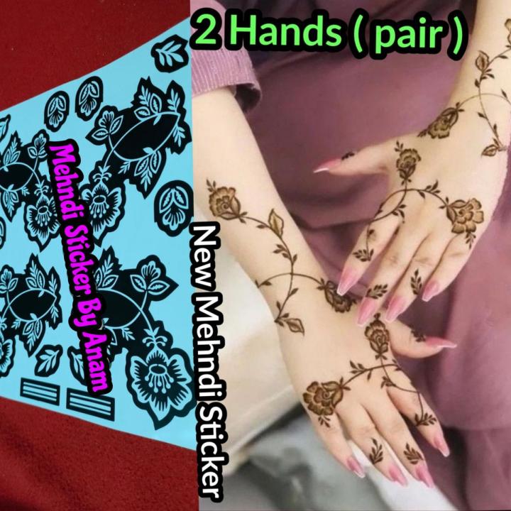 mehandi sticker, Arabic mehndi sticker, Stencils Mehendi Stiker | Daraz.pk