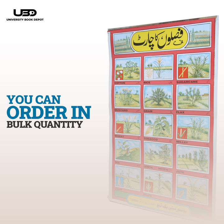 Different Type of Crops Wall Charts | Wall Poster of Crops with ...
